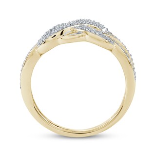 Diamond Crossover Infinity Ring 1/4 ct tw 10K Yellow Gold | Kay
