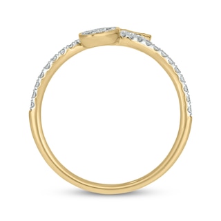 Multi-Diamond Bypass Ring 1/3 ct tw 10K Yellow Gold | Kay
