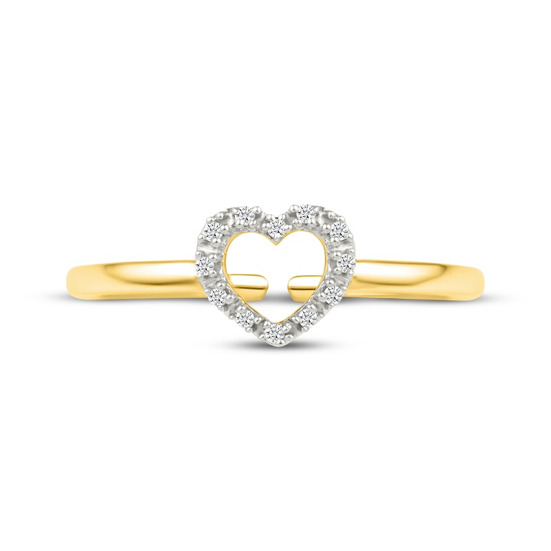 Diamond Heart Outline Toe Ring 1/20 ct tw 10K Yellow Gold | Kay