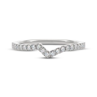 THE LEO Diamond Notched Wedding Band 1/5 ct tw 14K White Gold | Kay