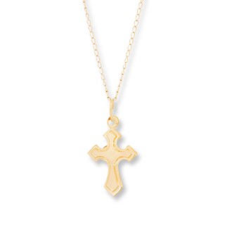 Children's Cross Necklace 14K Yellow Gold 13" | Kay
