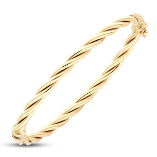 Italian Braided Bangle Bracelet 14K Yellow Gold | Kay