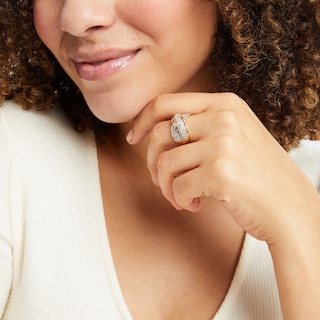 Diamond Multi-Row Crossover Ring 1 ct tw 10K Yellow Gold | Kay