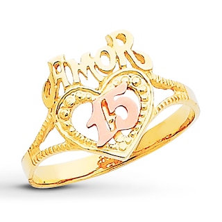 Sweet 15 Ring 14K Two-Tone Gold | Kay