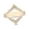 Round-Cut Diamond Double Chevron Enhancer Ring 1/2 ct tw 14K Yellow ...