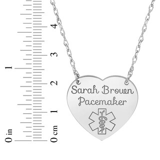 Medical Alert Heart Necklace Sterling Silver 18" | Kay