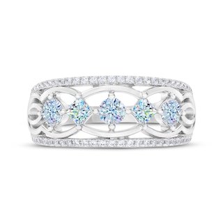 THE LEO First Light Diamond Princess & Round-Cut Anniversary Band 3/4 ...
