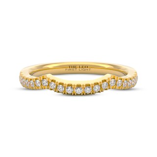THE LEO First Light Diamond Contour Wedding Band 1/5 ct tw 14K Yellow ...