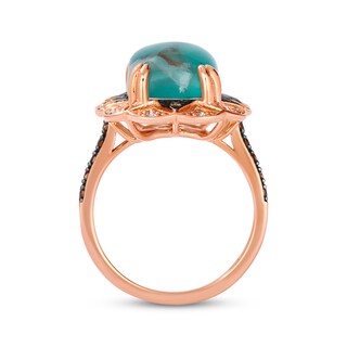 Le Vian Cushion-Cut Peacock Aquaprase Scalloped Ring 1/3 ct tw Diamonds ...