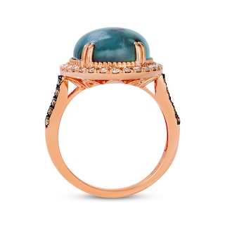 Le Vian Oval-Cut Peacock Aquaprase Ring 5/8 ct tw Diamonds 14K ...