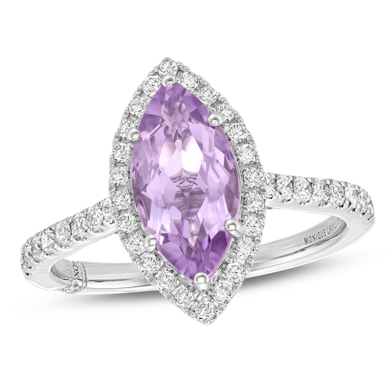 Light Purple Diamond Wedding Ring