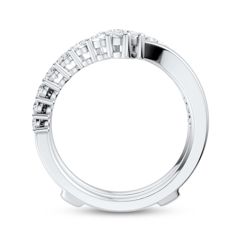 Now + Forever Diamond Graduated Bypass Enhancer Ring 1 ct tw 14K White ...