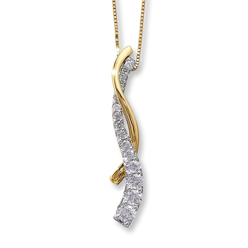 Previously Owned Necklace 1/2 ct tw Diamonds 14K Two-Tone Gold | Kay