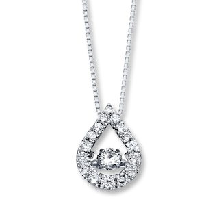 Previously Owned Unstoppable Love Diamond Necklace 1/2 ct tw 14K White ...