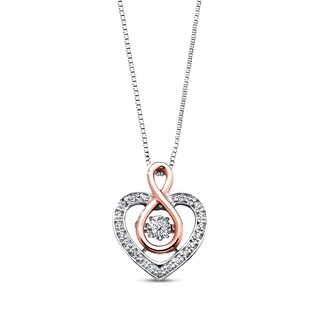 Previously Owned Unstoppable Love 1/8 ct tw Necklace Sterling Silver ...