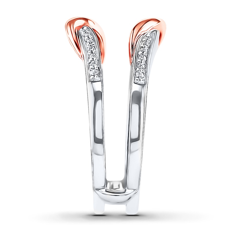 Previously Owned Diamond Enhancer Ring 1/8 ct tw Round-cut 10K Two-Tone ...