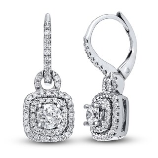 Previously Owned Neil Lane Earrings 7/8 ct tw Diamonds 14K White Gold | Kay