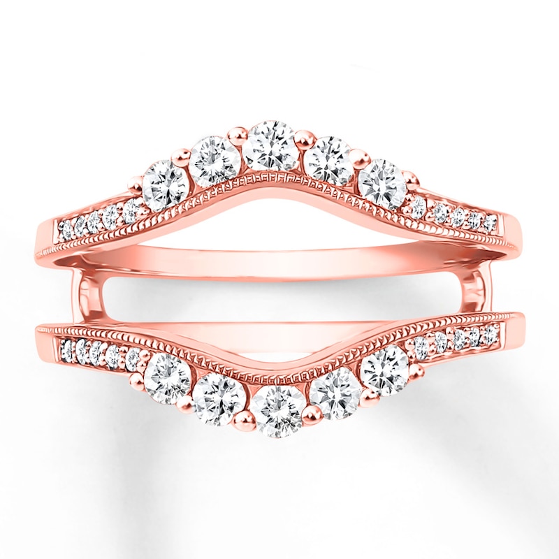 Previously Owned Diamond Enhancer Ring 5/8 ct tw Round-cut 14K Rose ...