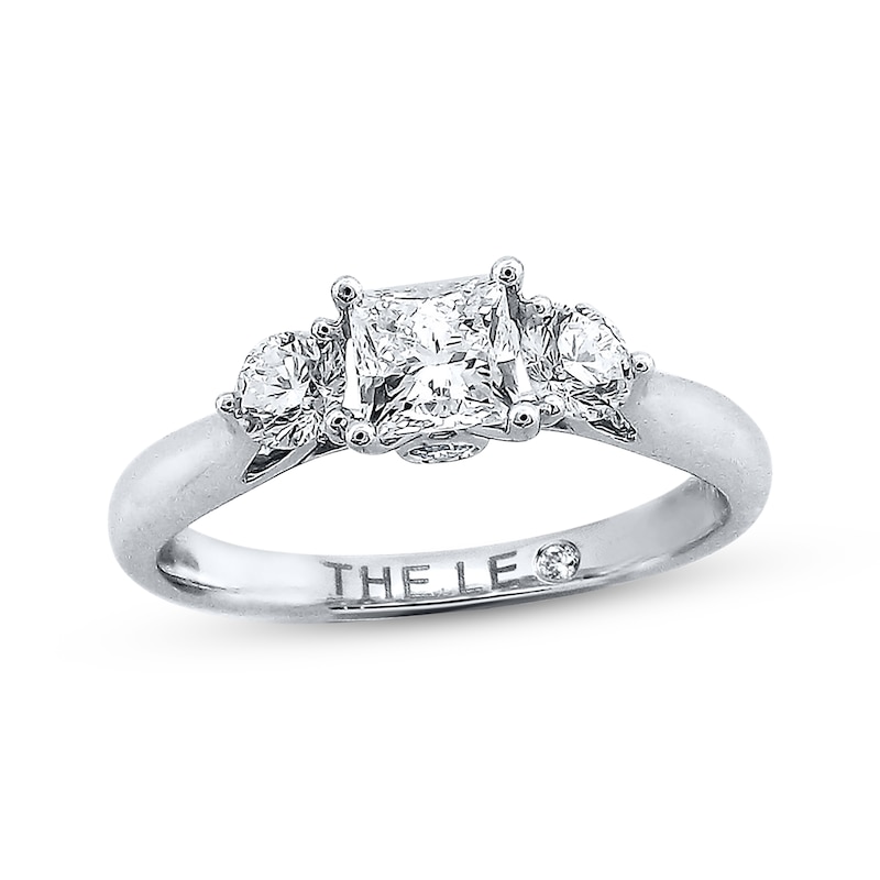 Previously Owned THE LEO Diamond Three-Stone Engagement Ring 7/8 ct tw ...