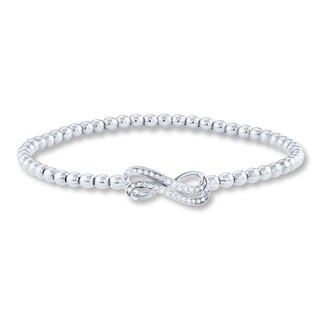 Previously Owned Diamond Infinity Bracelet 1/5 ct tw Round-cut Sterling ...
