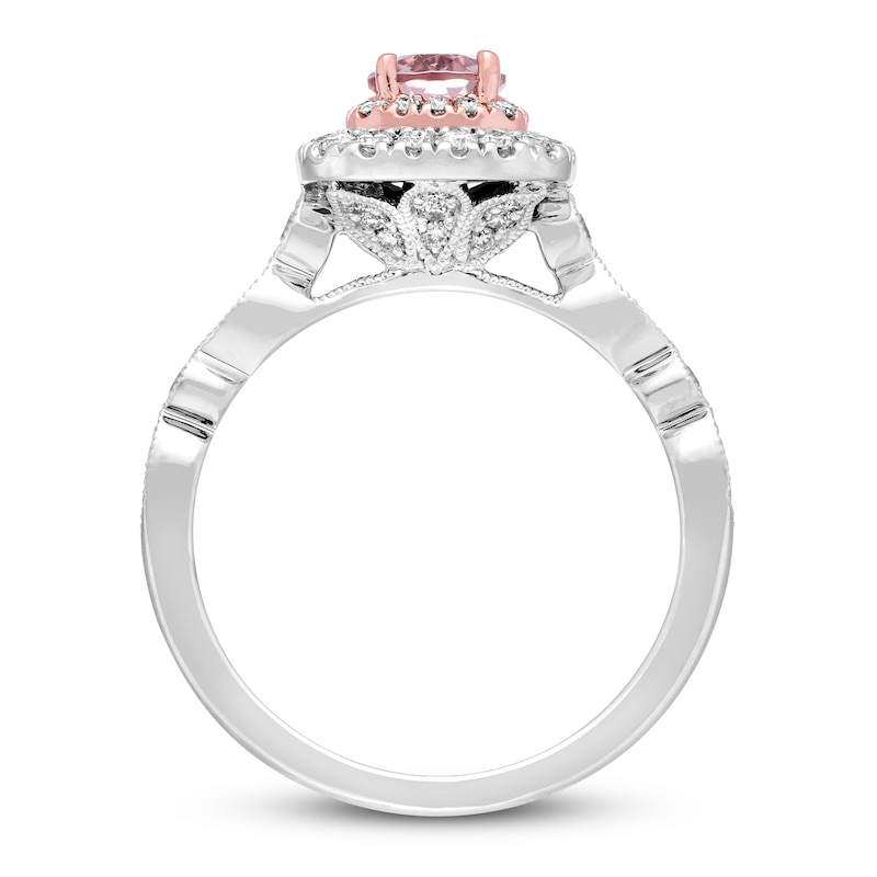 Previously Owned Neil Lane Morganite Engagement Ring 5 8 Ct Tw Round