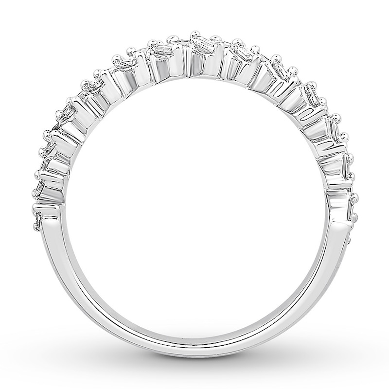 Previously Owned Emmy London Diamond Ring 1/3 ct tw Baguette 10K White ...