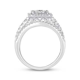 Previously Owned Diamond Bridal Set 1-1/2 ct tw Round-cut 14K White ...