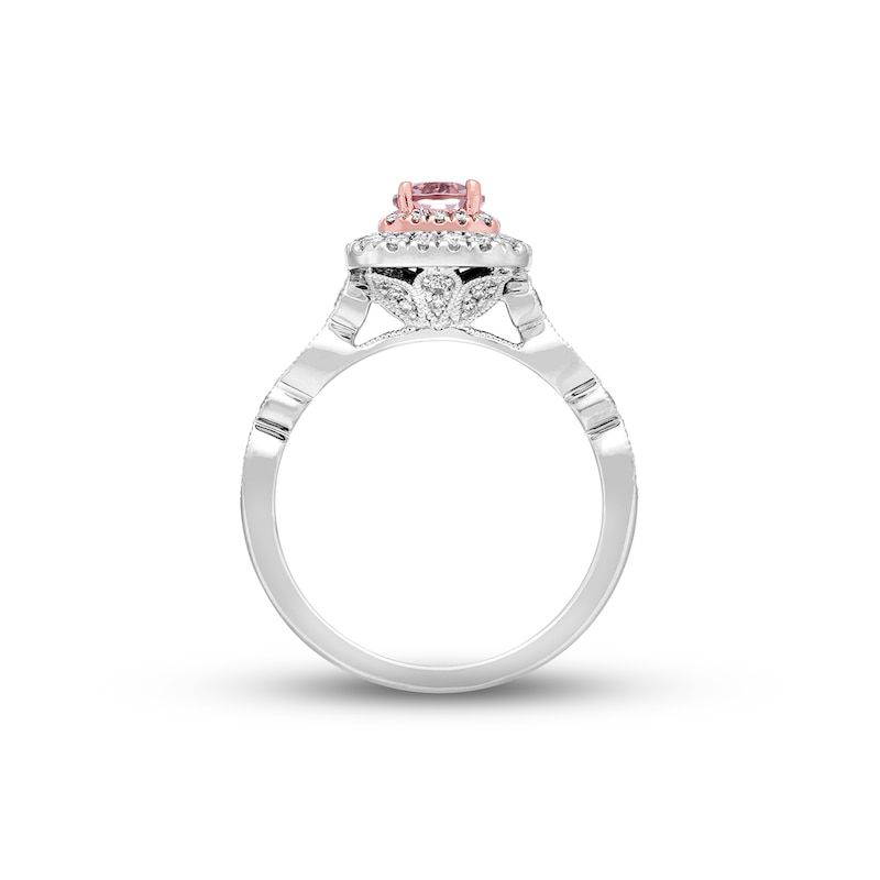 Previously Owned Neil Lane Morganite Engagement Ring 5 8 Ct Tw Diamonds