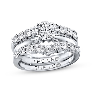 Previously Owned THE LEO Diamond Enhancer Ring 1 ct tw Round-cut 14K ...