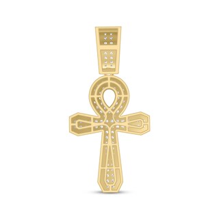Previously Owned Men's Diamond Cross Pendant 1 ct tw 10K Yellow Gold | Kay