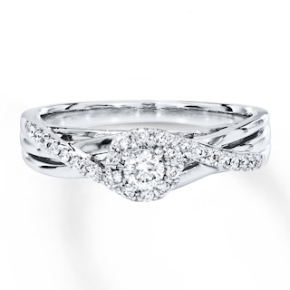 Previously Owned Diamond Engagement Ring 1/4 ct tw Round-cut 10K White ...