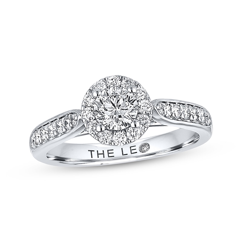 Previously Owned THE LEO Diamond Engagement Ring 3/4 ct tw Round-cut ...
