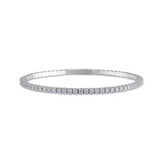 Previously Owned Diamond Bangle Bracelet 2 ct tw 10K White Gold | Kay