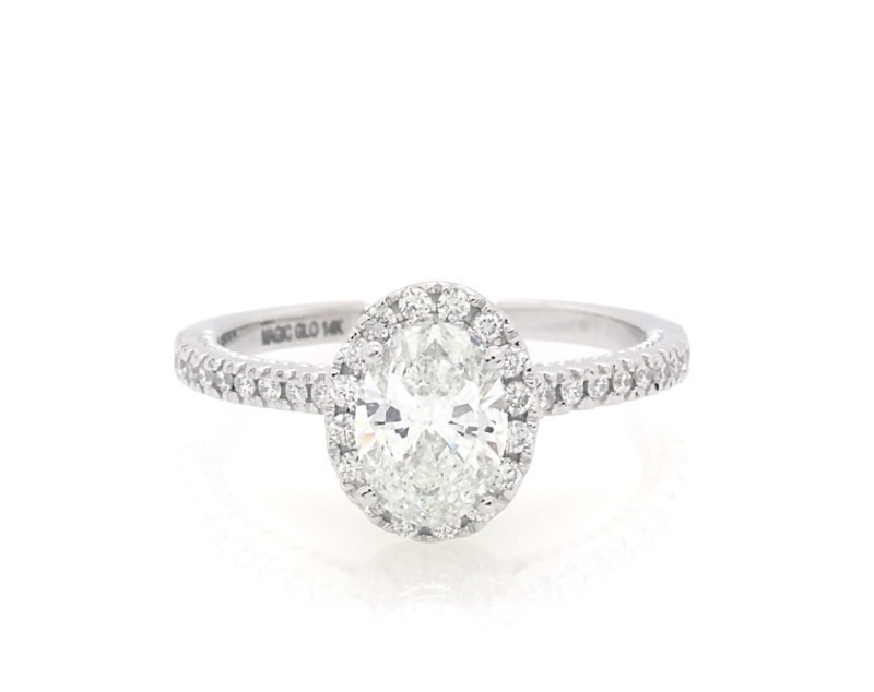 Previously Owned Diamond Engagement Ring 1-1/4 cttw Oval & Round-Cut ...