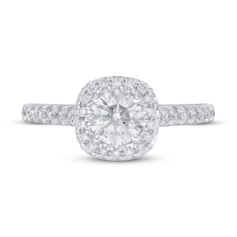 Previously Owned Lab-Grown Diamonds Engagement Ring 1 ct tw Round-cut ...