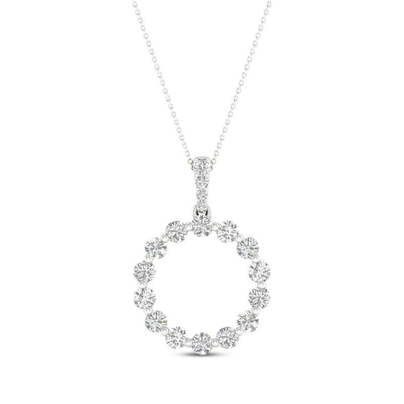 Previously Owned KAY Lab-Grown Diamonds Circle Necklace 1 ct tw 14K ...