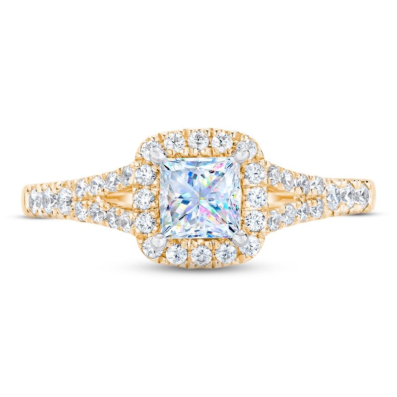 Previously Owned THE LEO First Light Diamond Princess-Cut Engagement ...