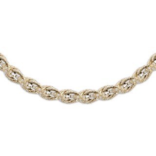 Men's Diamond Rope Chain Necklace 4-3/4 ct tw 10K Yellow Gold 20" | Kay