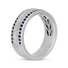 Neil Lane Men's Blue Sapphire Wedding Band 14K White Gold | Kay