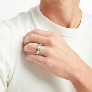 Neil Lane Men's Blue Sapphire Wedding Band 14K White Gold | Kay