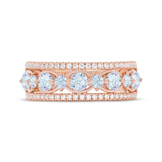 THE LEO First Light Diamond Anniversary Ring 1-1/4 ct tw 14K Rose Gold ...