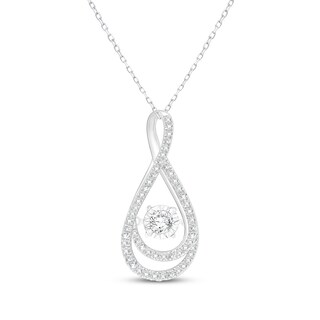 Unstoppable Love Diamond Twist Frame Necklace 1/2 ct tw 10K White Gold ...