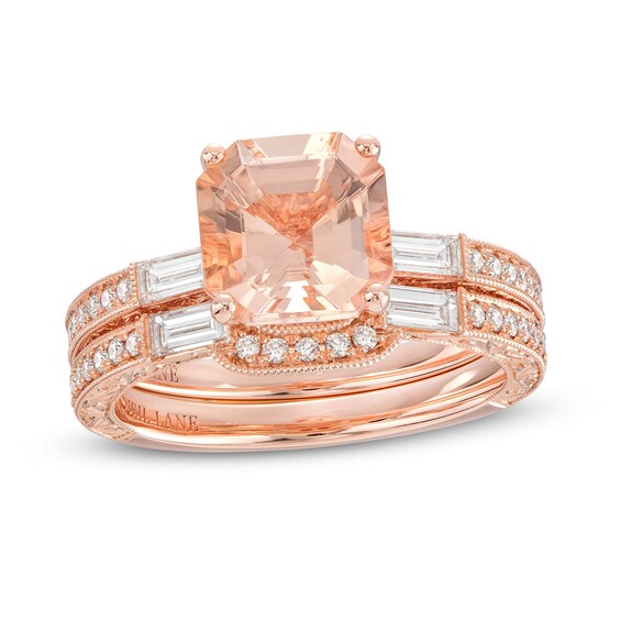 Neil Lane Morganite Bridal Set 5 8 Ct Tw Diamonds 14k Rose Gold Kay