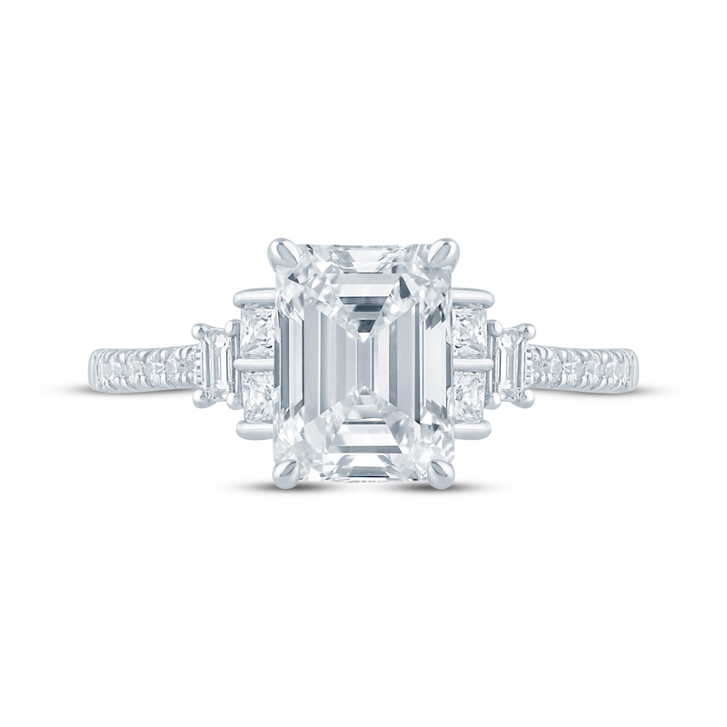 Monique Lhuillier Bliss Emerald Cut Lab Created Diamond Engagement Ring