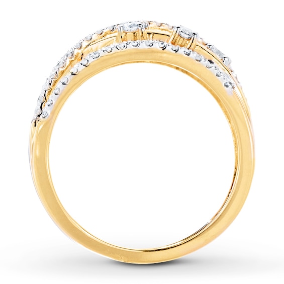 Diamond Ring 1/2 ct tw Round-cut 10K Yellow Gold | Rings Clearance ...