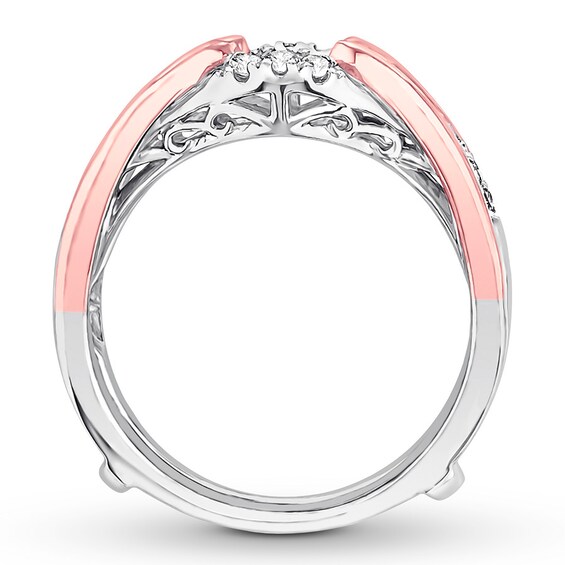 Diamond Enhancer Ring 1/3 ct tw Round-cut 14K Two-Tone Gold | Womens ...