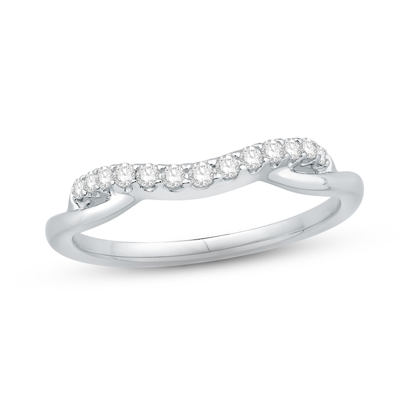 Diamond Contour Ring 1/8 ct tw 14K White Gold | Kay