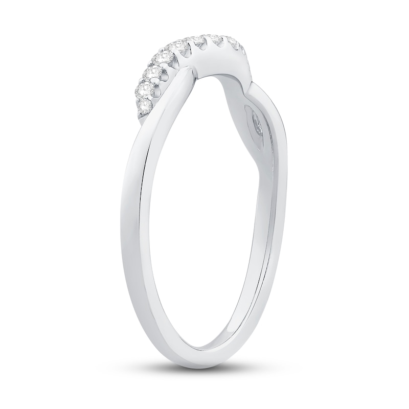 Diamond Contour Ring 1/8 ct tw 14K White Gold | Kay