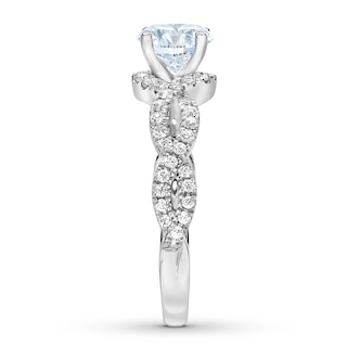 THE LEO First Light Diamond Engagement Ring 1-1/3 ct tw 14K White Gold ...