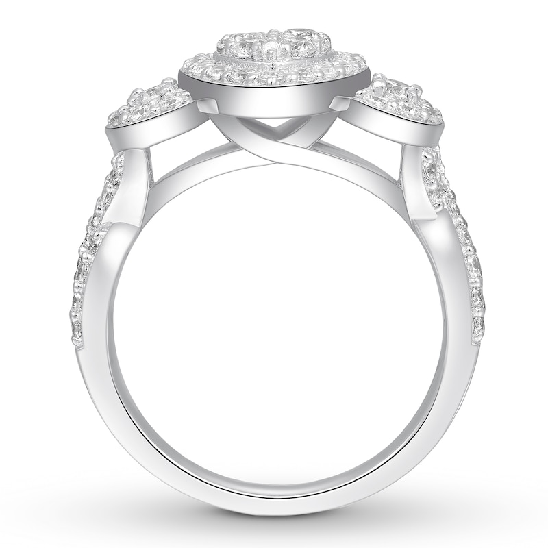 Memories Moments Magic Diamond Heart Engagement Ring 1 Ct Tw Round Cut
